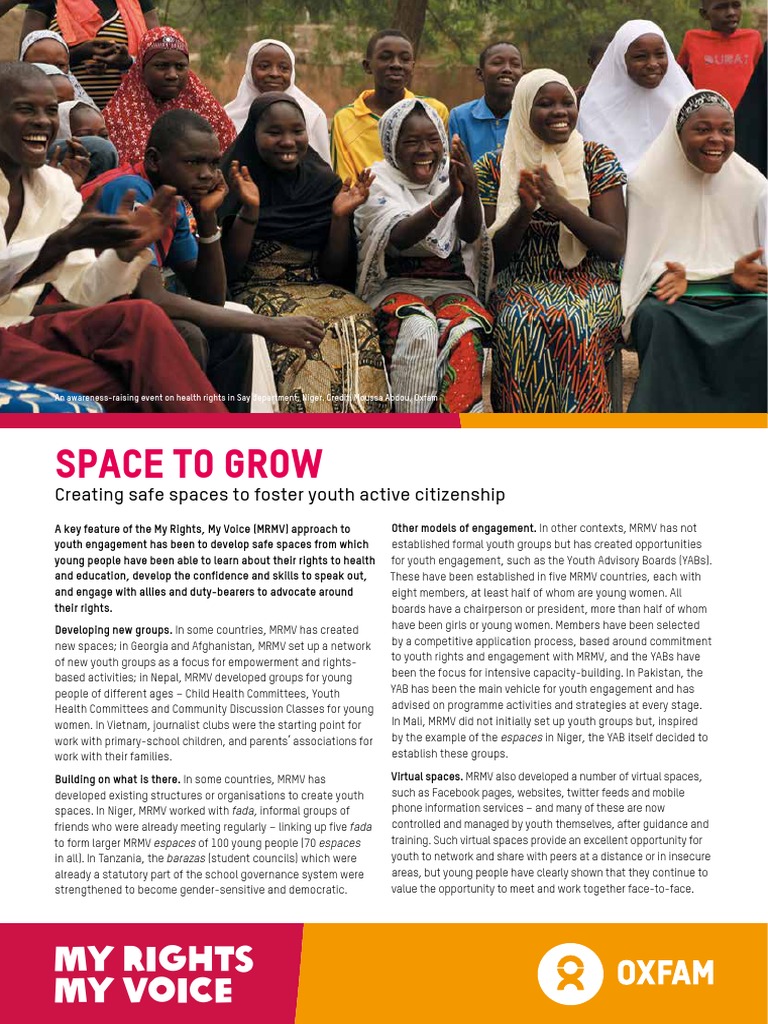Space To Grow: Creating Safe Spaces To Foster Youth Active Citizenship ...
