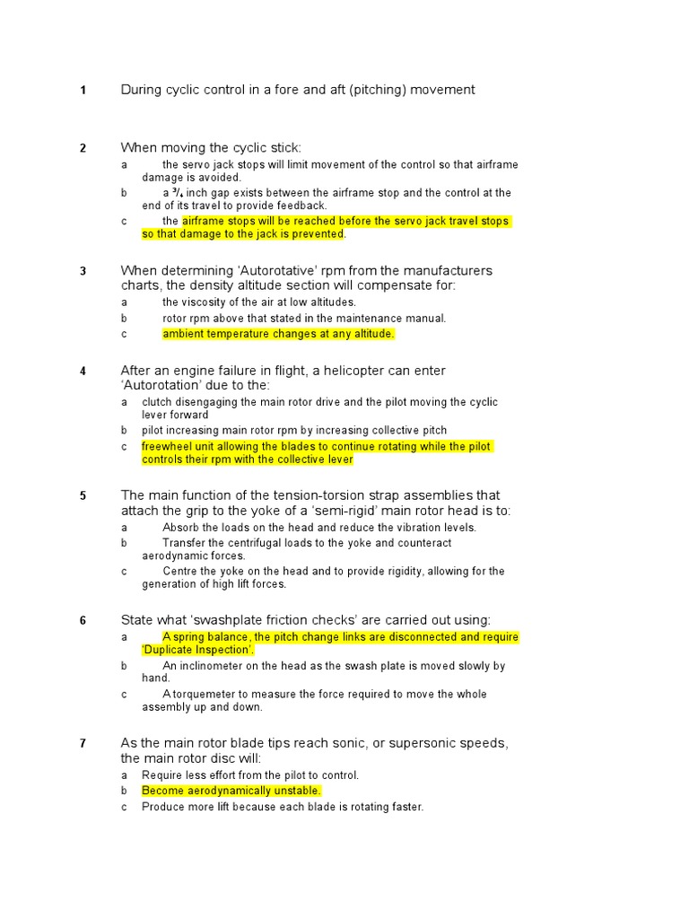 Basic Helicopter Questions | PDF | Helicopter Rotor | Power Inverter