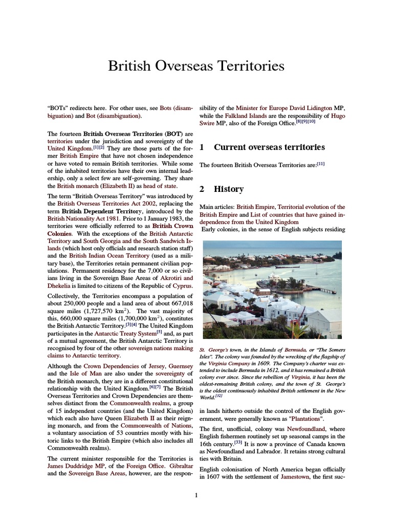 Overview of British Overseas Territories | PDF | United Kingdom ...