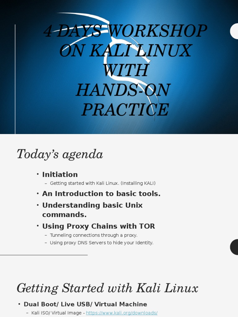 1basics Of Kali Tools Intro Commands Proxychains Pdf Proxy