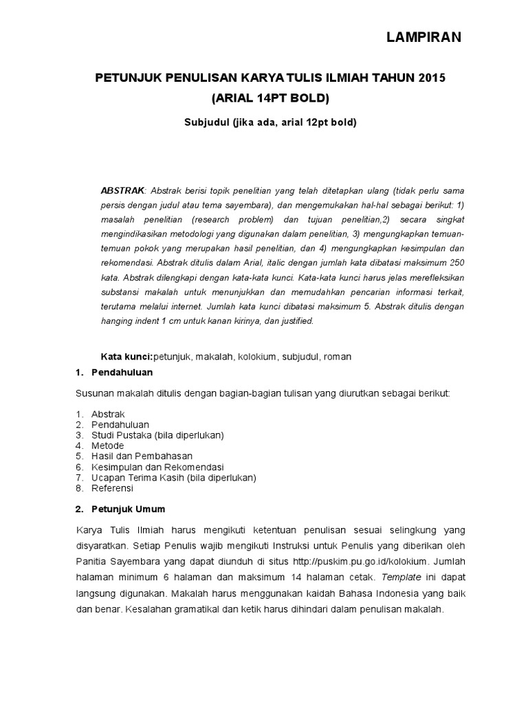 Template KTI Sayembara | PDF