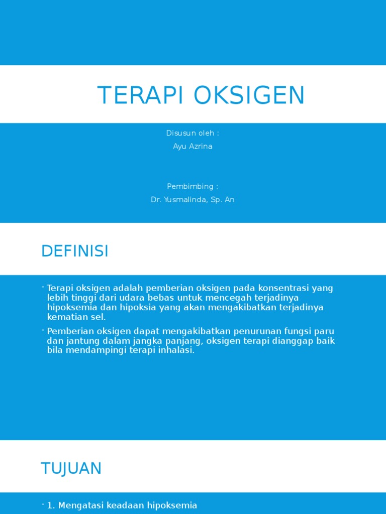 Terapi Oksigen | PDF