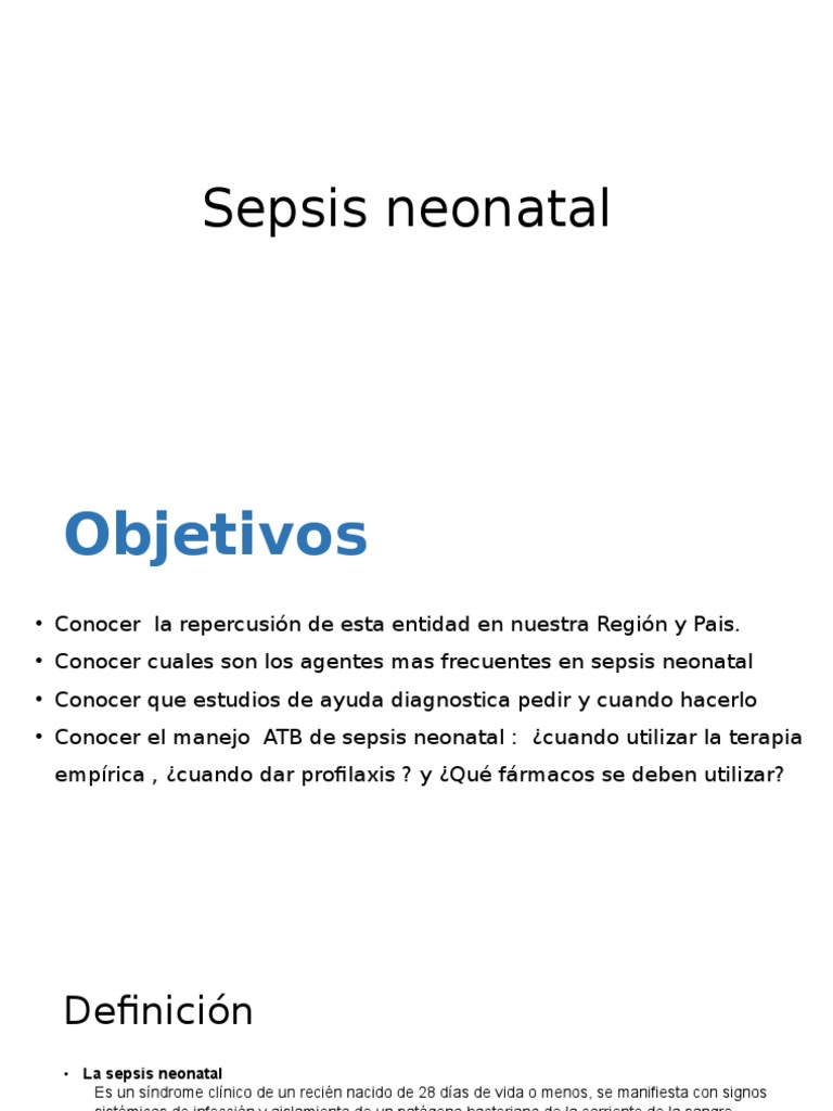 Sepsis Neonatal | Septicemia | Microbiología