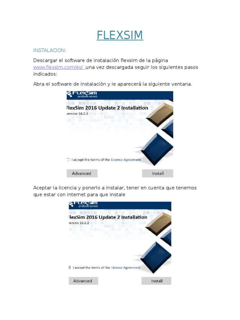 Instalación y simulación de FlexSim | PDF | Software | Informática