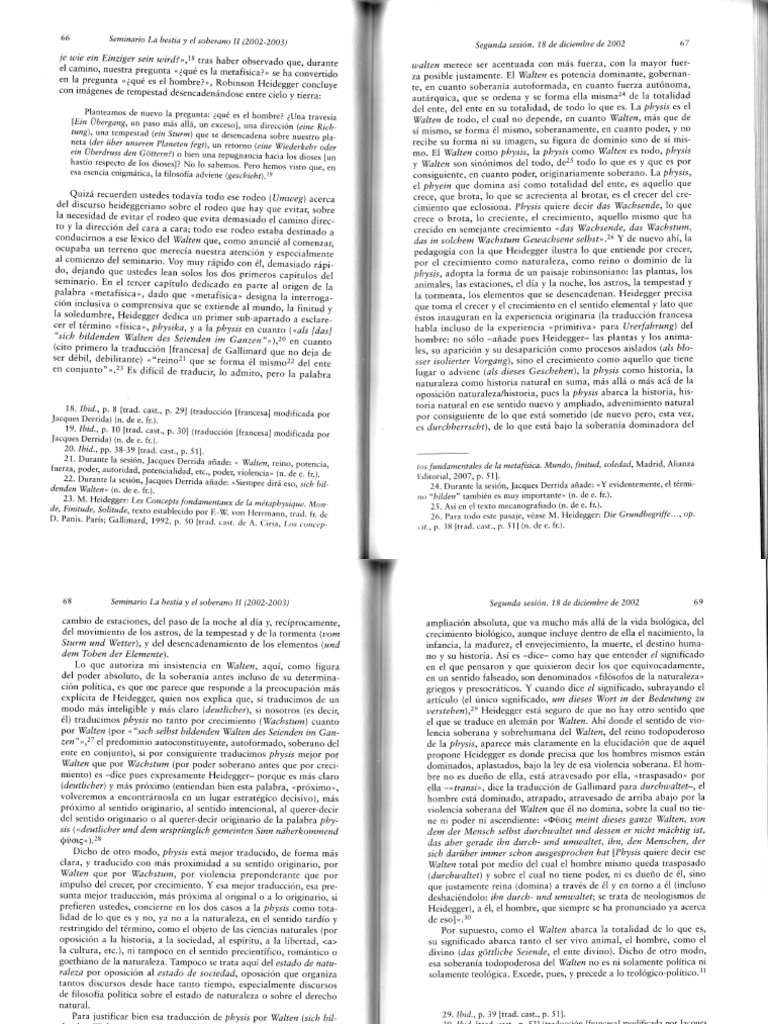 La Bestia y El Soberano - Vol2 - Sesión2 | PDF | Martin Heidegger | Soberanía