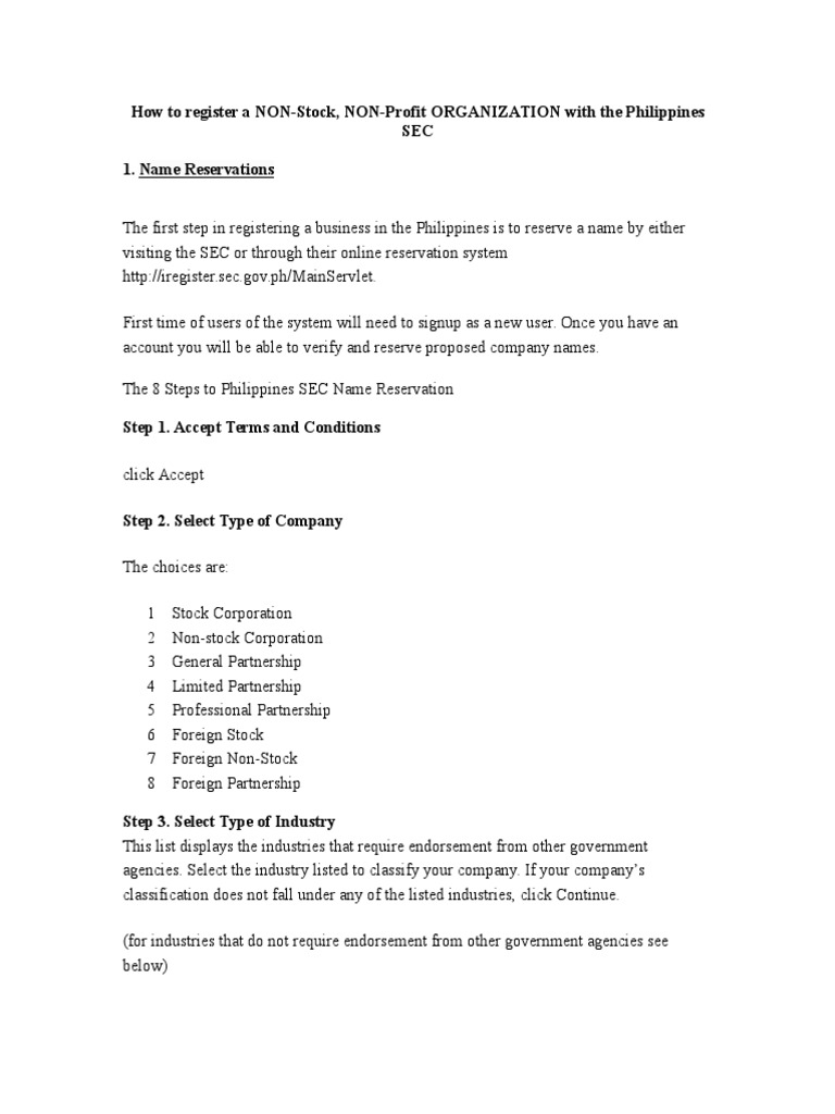 How To Register NSNP Organization | PDF | Cheque | Business