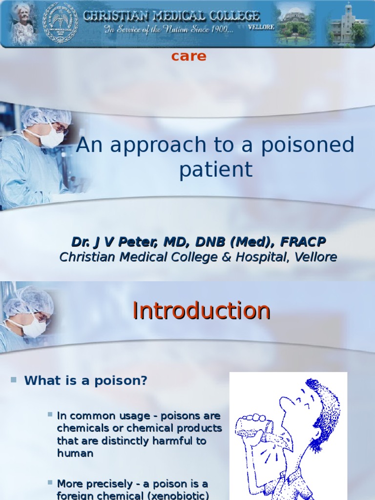 Approach To Poisoned Patient | PDF | Medical Specialties | Clinical ...