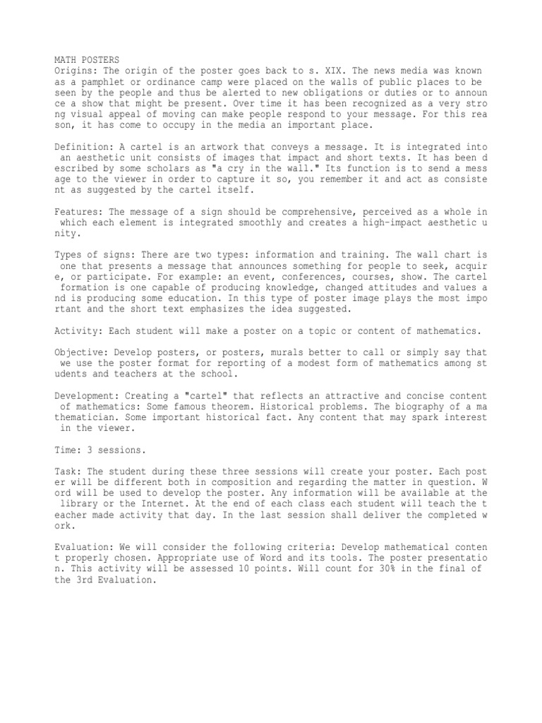 Math Posters | PDF | Aesthetics | Teaching Mathematics