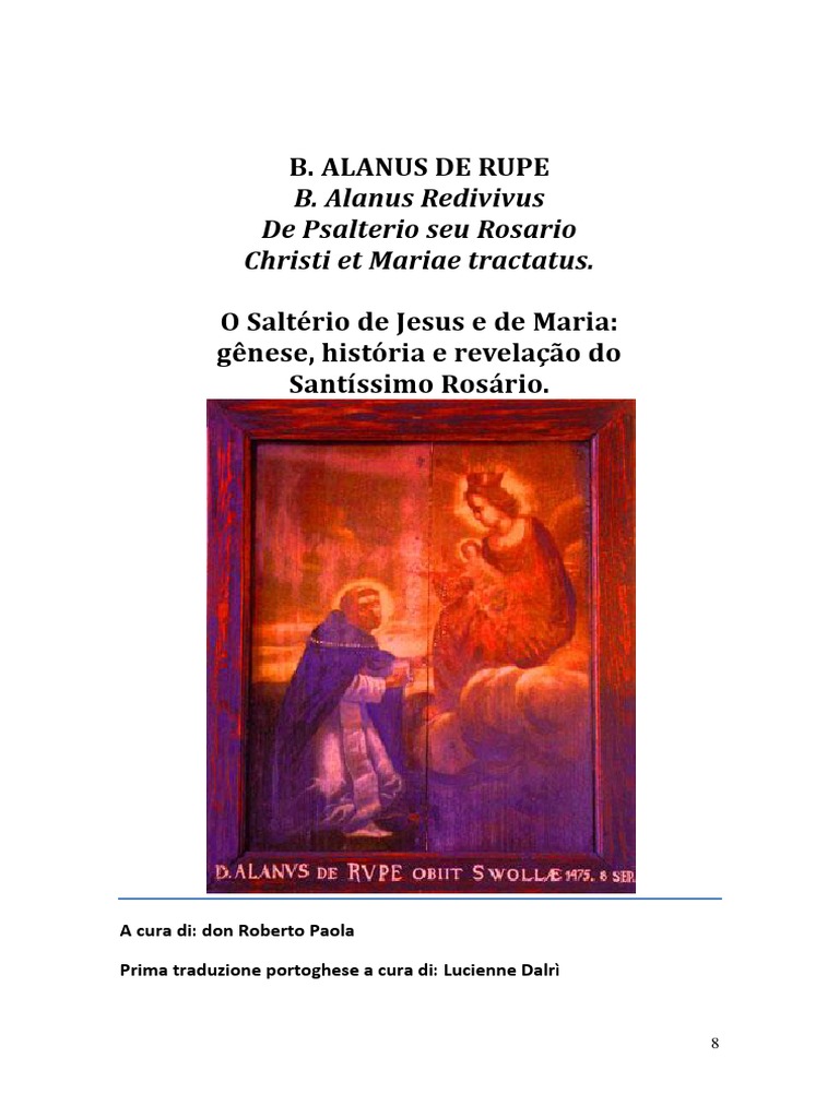 Psalterium Alanus de Rupe-Português | PDF | Rosário | Maria, mãe de Jesus