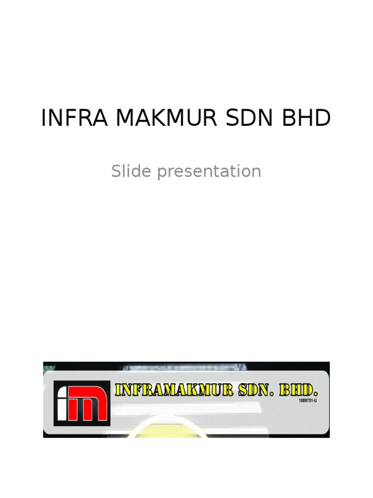 Infra Makmur SDN BHD | PDF | Business