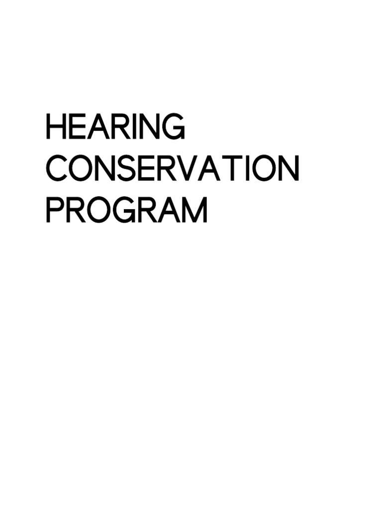 Hearing Conservation Program Overview | PDF | Hearing Loss | Noise