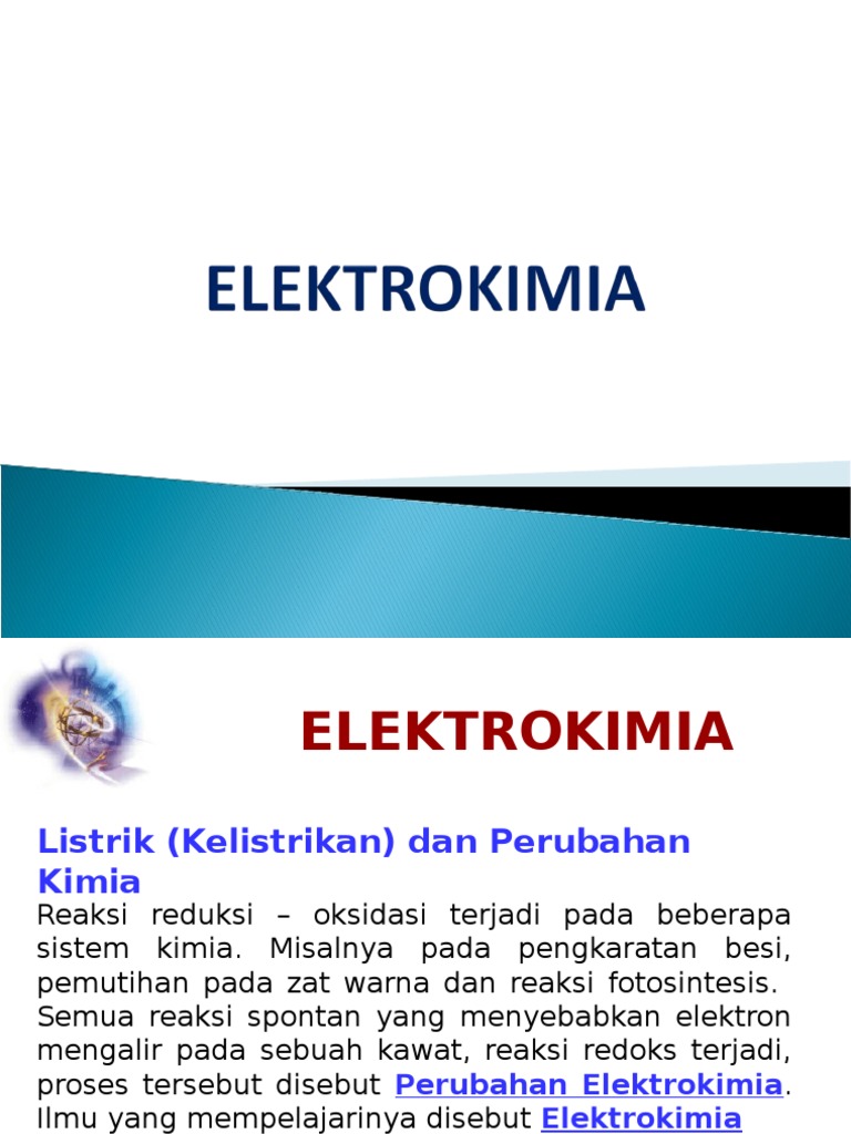 Elektrokimia | PDF | Metode & Bahan Ajar | Sains & Matematika