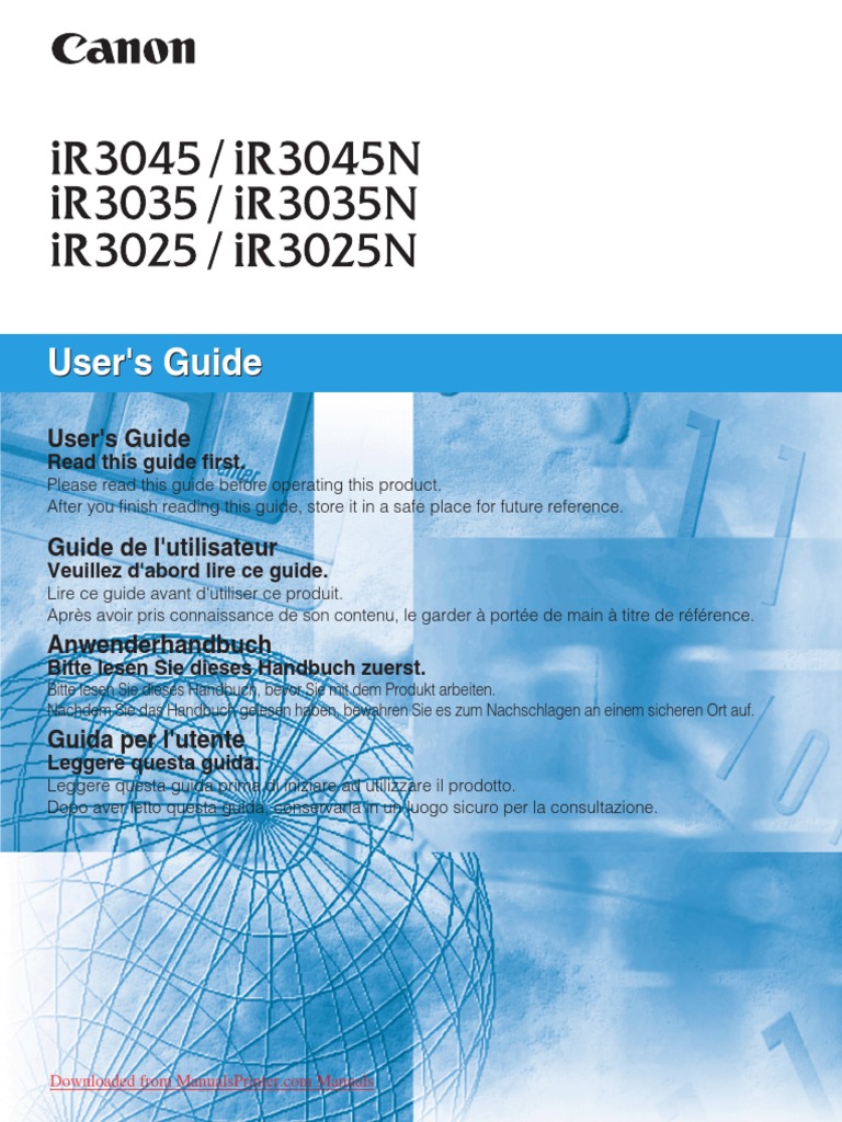Canon Ir3045 | PDF