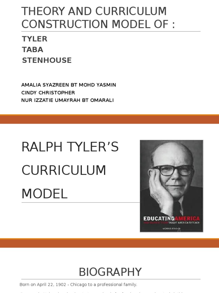 Ralph Tyler's Curriculum Model | PDF | Curriculum | Learning