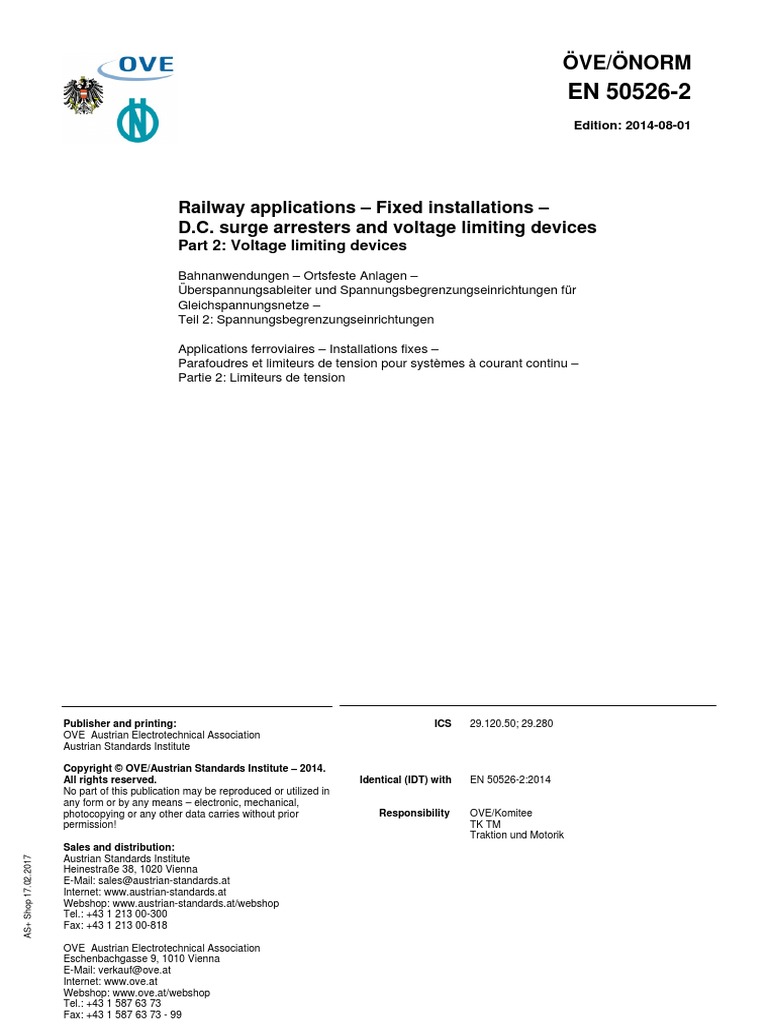 En 50526-2 | PDF | Direct Current | Alternating Current