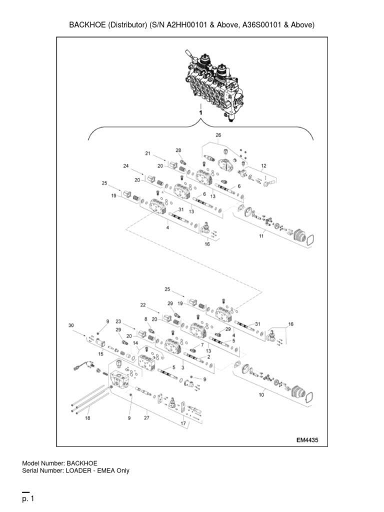 BACKHOE (Distributor) (S/N A2HH00101 & Above, A36S00101 & Above) | PDF ...