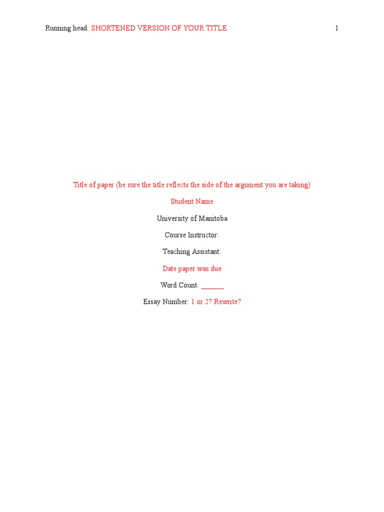 Template for Title Page Layout | PDF