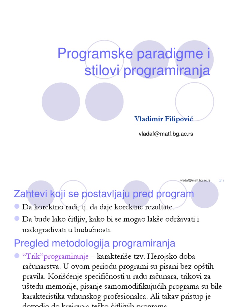 Op02 1 Programske Paradigme | PDF