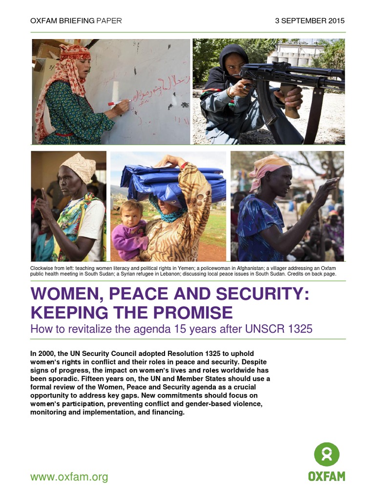 Women, Peace and Security: Keeping The Promise. How To Revitalize The ...