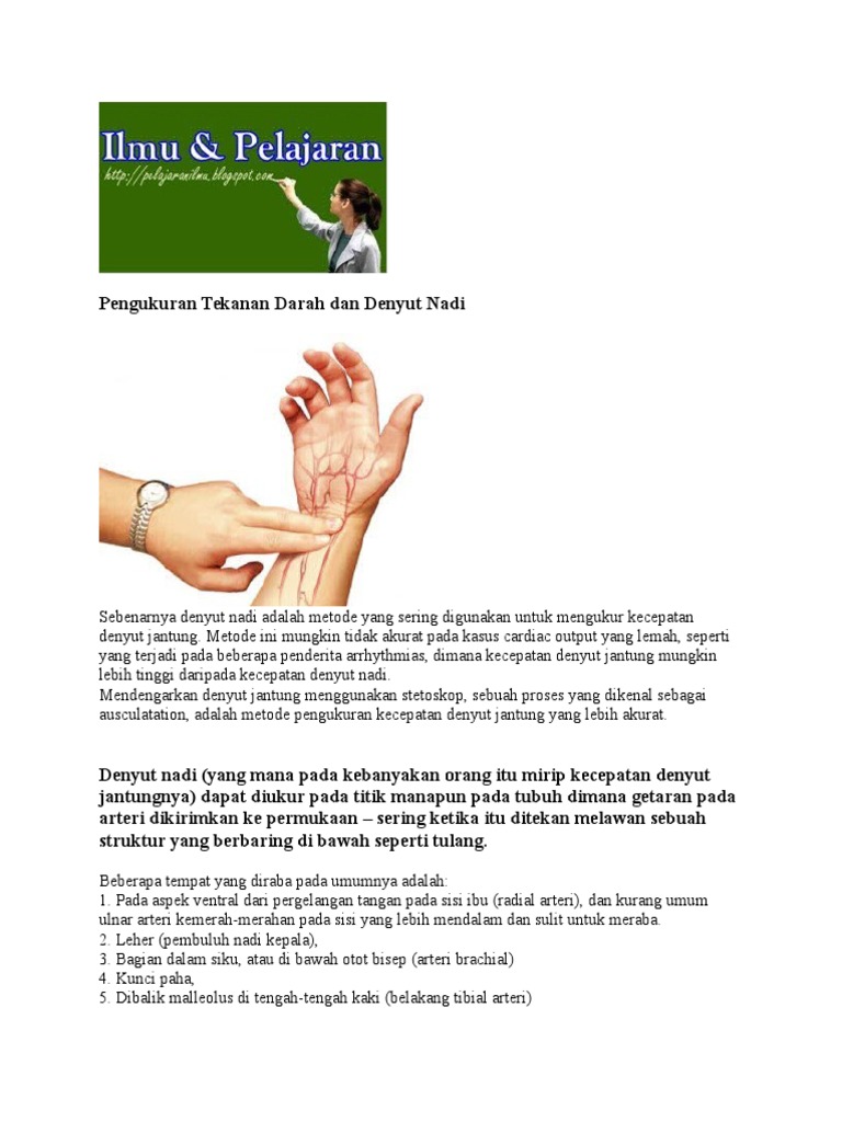 Panduan Akurat Ukur Tekanan Darah & Nadi | PDF | Sains & Matematika