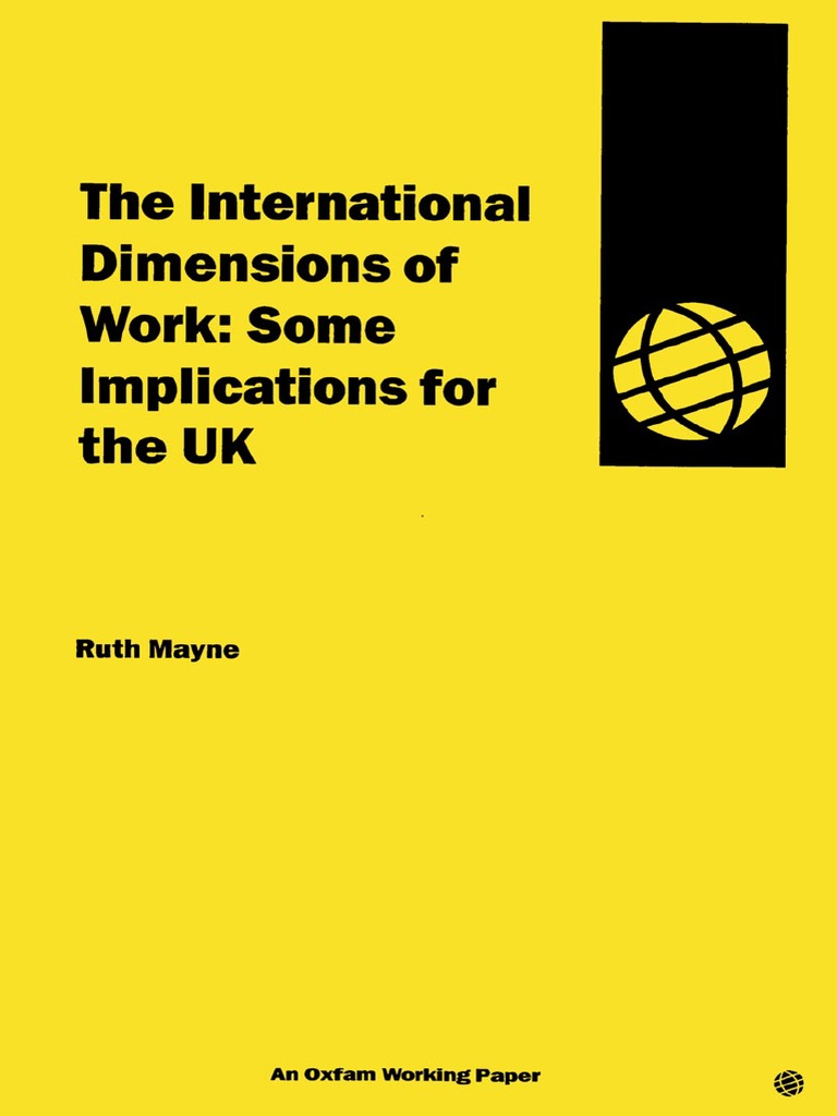 The International Dimensions of Work: Some Implications For The UK ...
