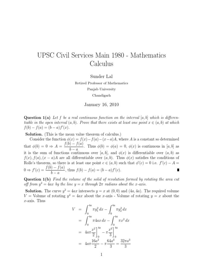 Calculus 1980 | PDF | Calculus | Continuous Function
