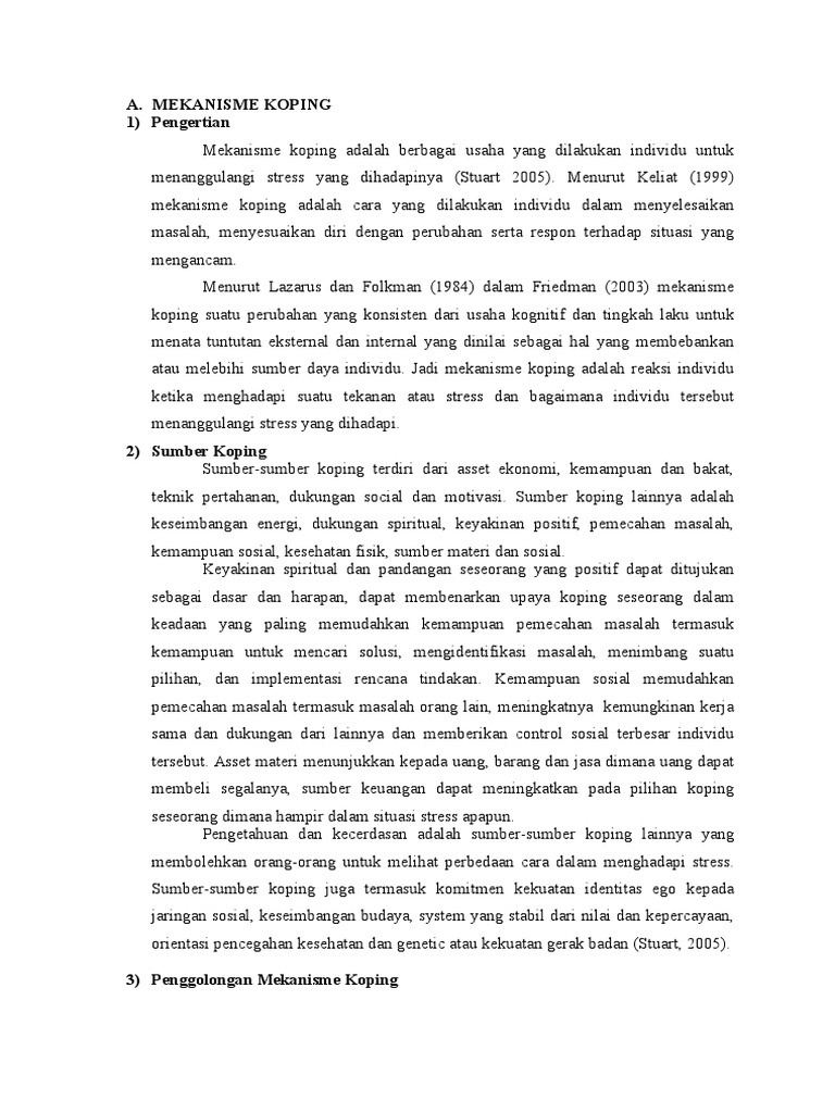 Mekanisme Koping dan Stres Emosional | PDF | Sains & Matematika