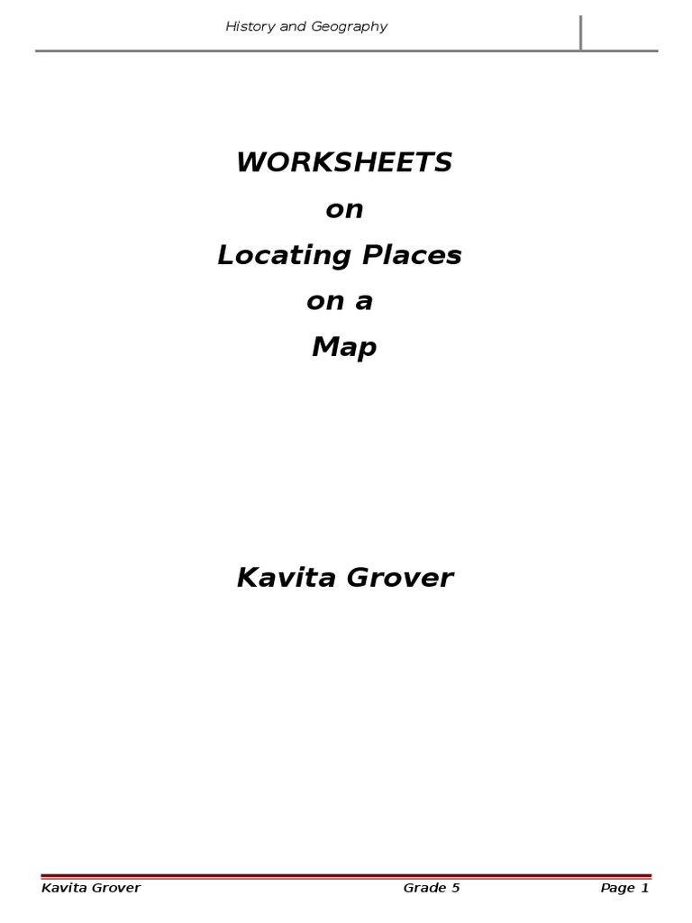 Class 6 Map Locating Worksheet | PDF | South Asia | Longitude
