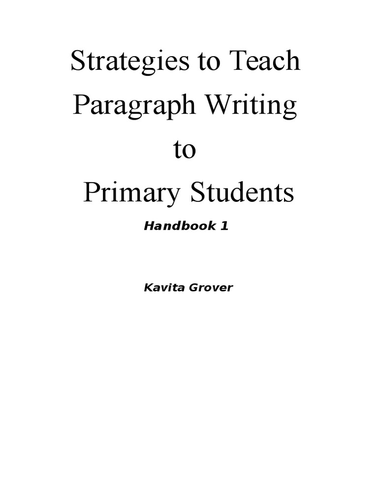 Teaching Paragraph Writing Strategies | PDF | Trees | Paragraph
