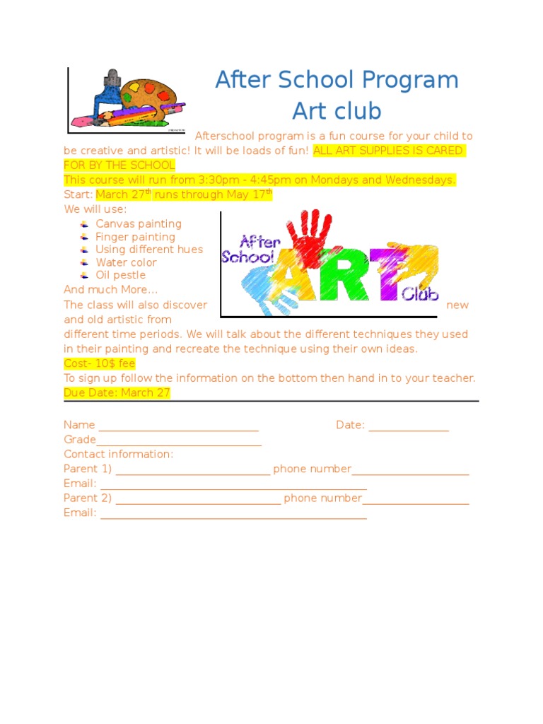 After School Program | PDF | Home & Garden