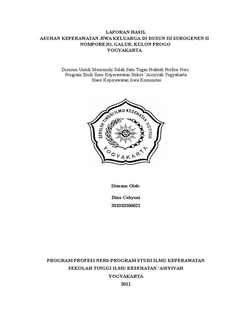 Askep Jiwa Komunitas | PDF | Pengembangan Diri