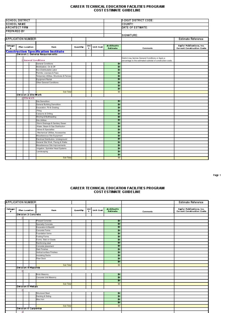 Construction Specification Institute | PDF