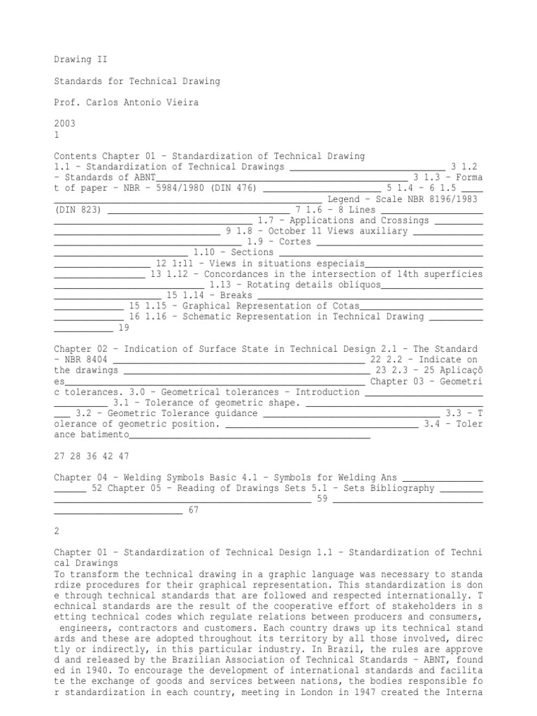 Technical Drawing Standards Overview | PDF | Engineering Tolerance ...