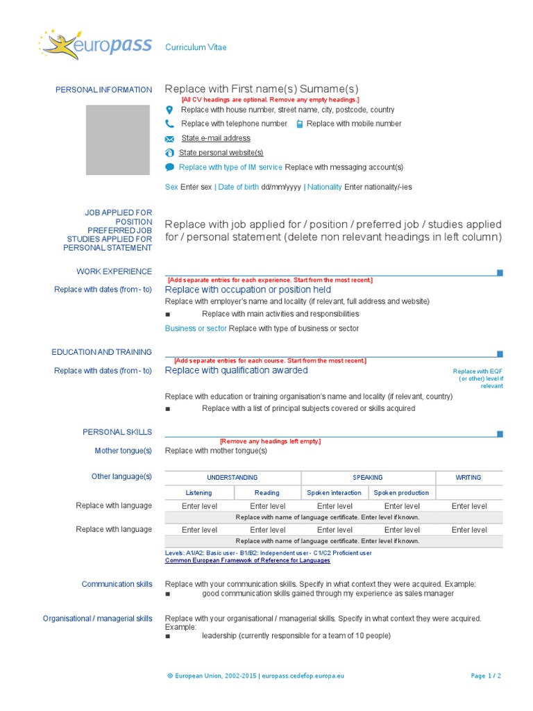 CVTemplate Odt | PDF | Computing | Communication