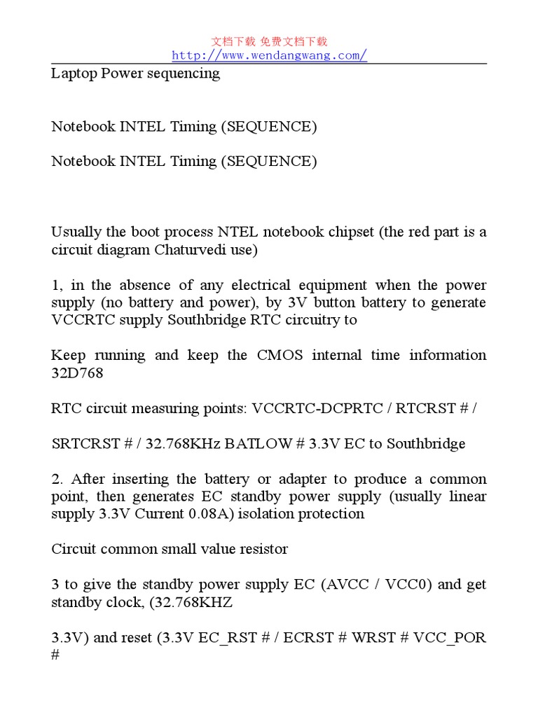 Laptop Power Sequencing | PDF | Power Supply | Central Processing Unit