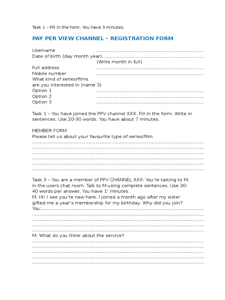 APTIS - Writing Practice 1 | PDF