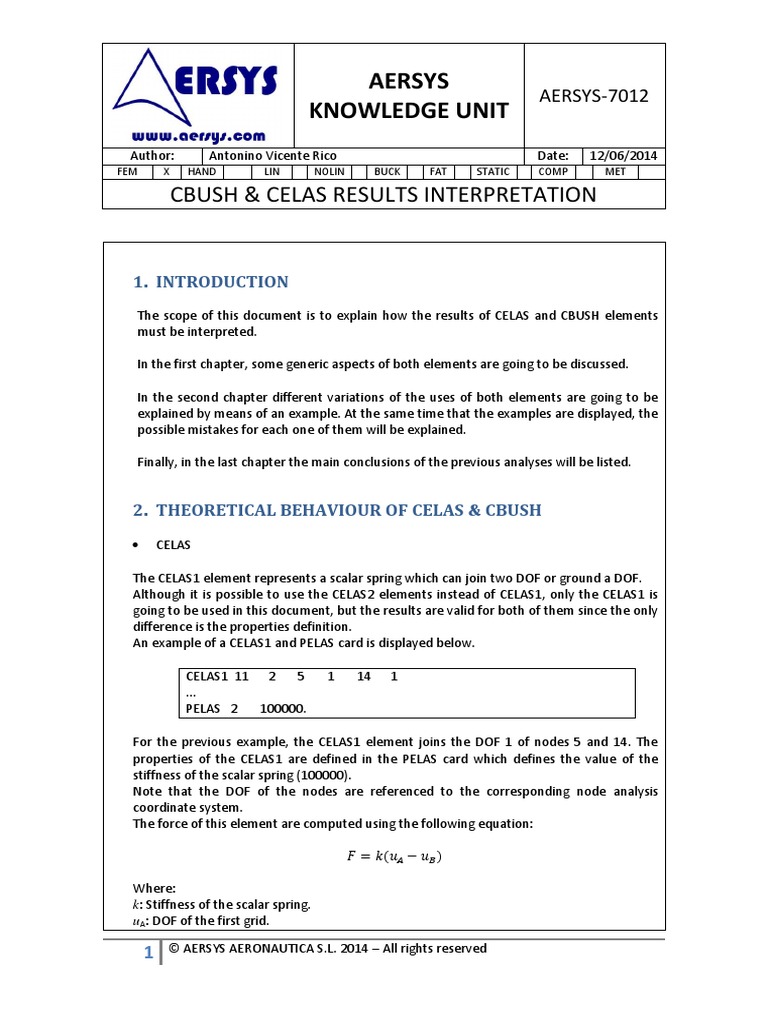 Cbush & Celas Results Interpretation PDF | PDF | Cartesian Coordinate ...