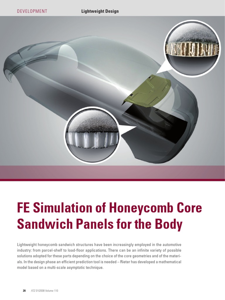 FE Simulation of Honeycomb | PDF | Elasticity (Physics) | Tensor