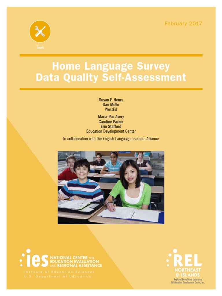Home Language Survey Data Quality Self-Assessment | PDF | Survey ...