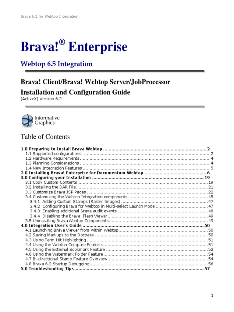 Brava Webtop Installguide PDF | PDF | Internet Explorer | Web Server
