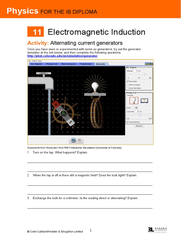 Electromagnetic Induction: Physics 11 | PDF