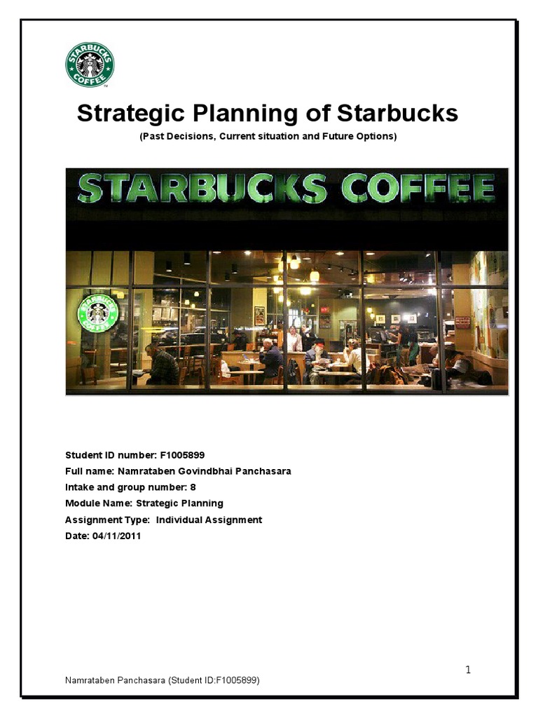 Starbucks Strategic Planning Analysis | PDF | Starbucks | Strategic ...