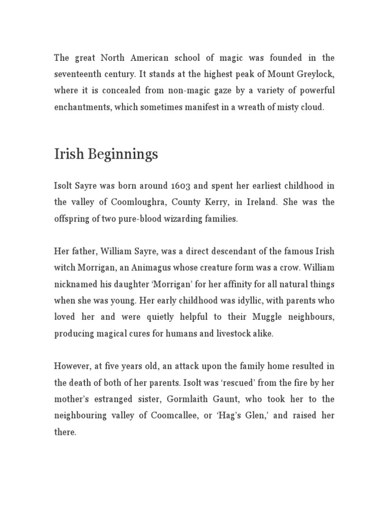 The Founding of Ilvermorny: The Story of Isolt Sayre and Her Role in ...