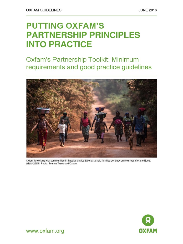Oxfam Partnership Principles Toolkit | PDF | Oxfam | Partnership