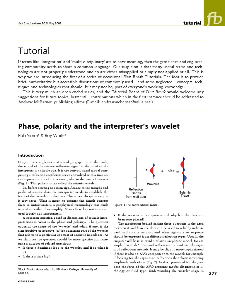 Understanding Seismic Wavelet Phase | PDF | Reflection Seismology | Wavelet
