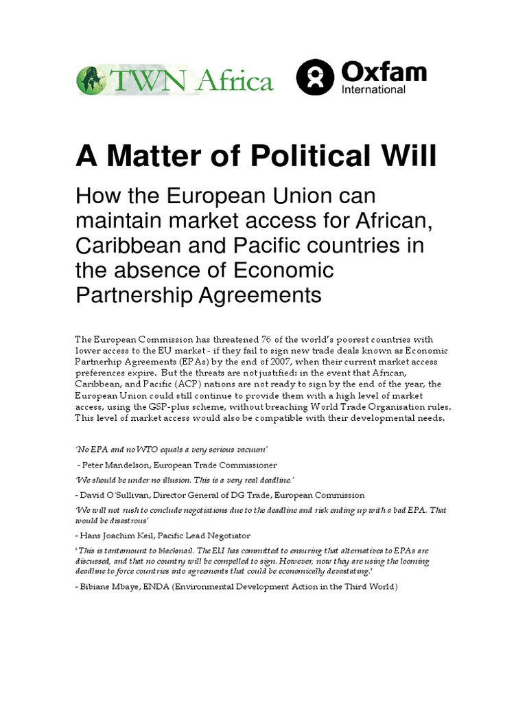 A Matter of Political Will | PDF | African | International Labour ...