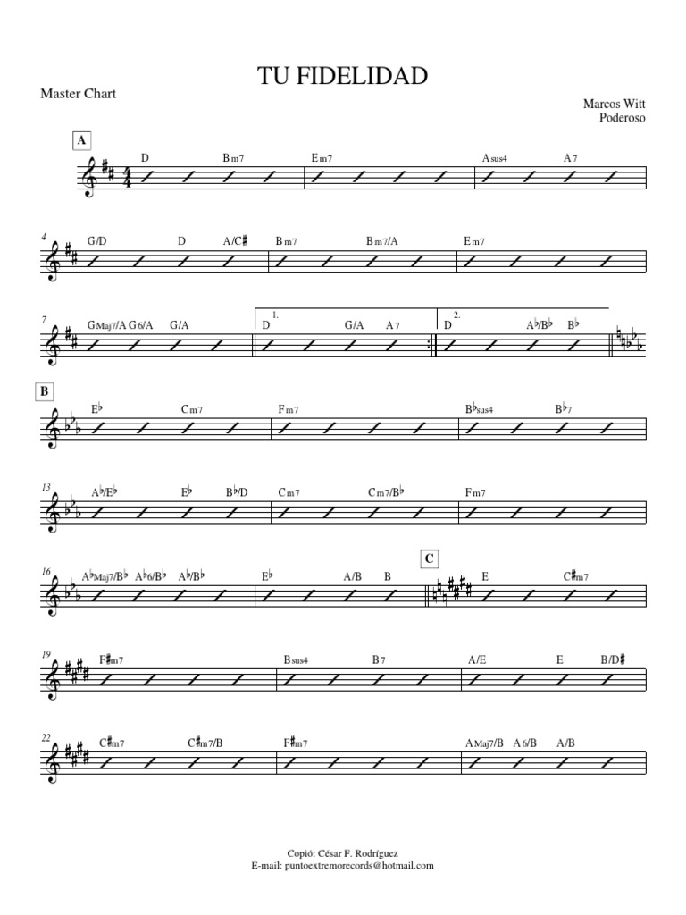 Tu Fidelidad - Marcos Witt | PDF