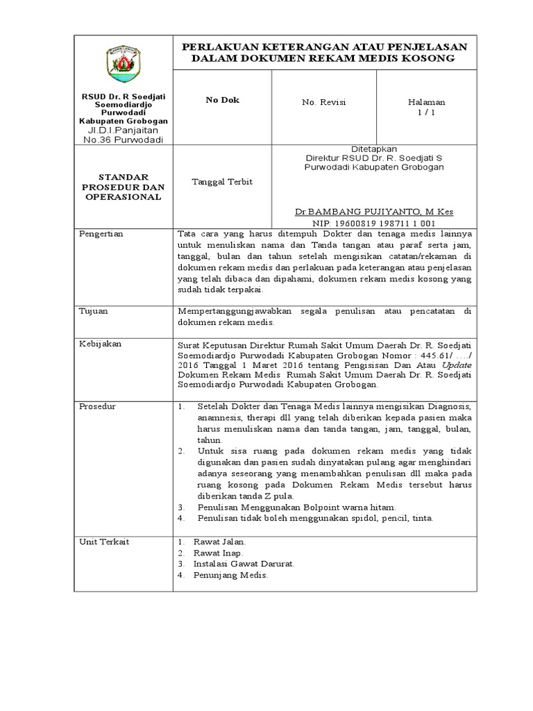 Spo 24 Penulisan Nama Dan Tanda Tangan Atau Paraf, Perlakuan Pada ...