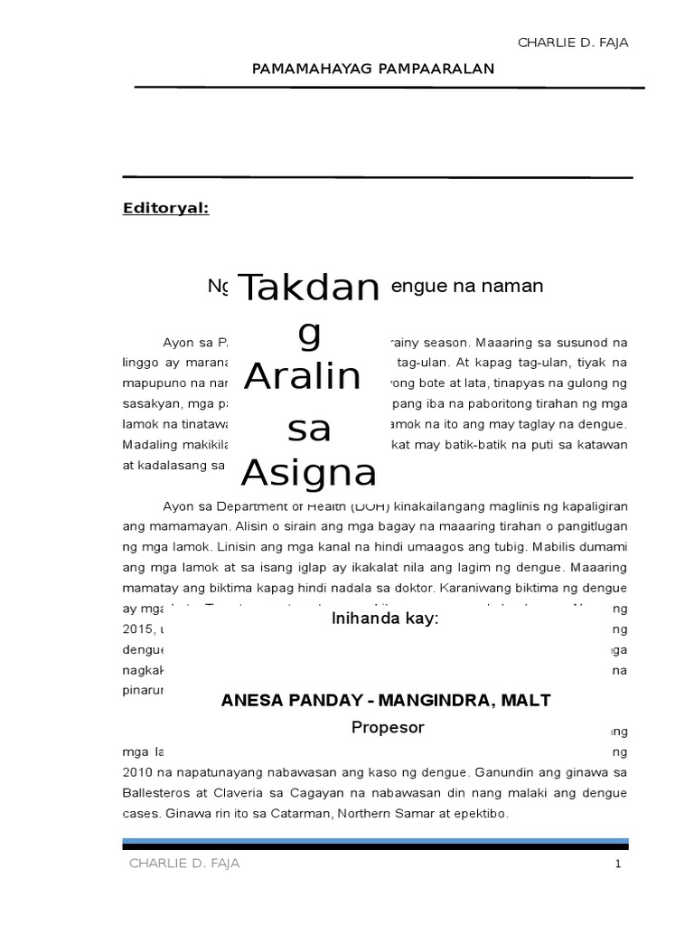 Editoryal-Labanan Ang Droga | PDF