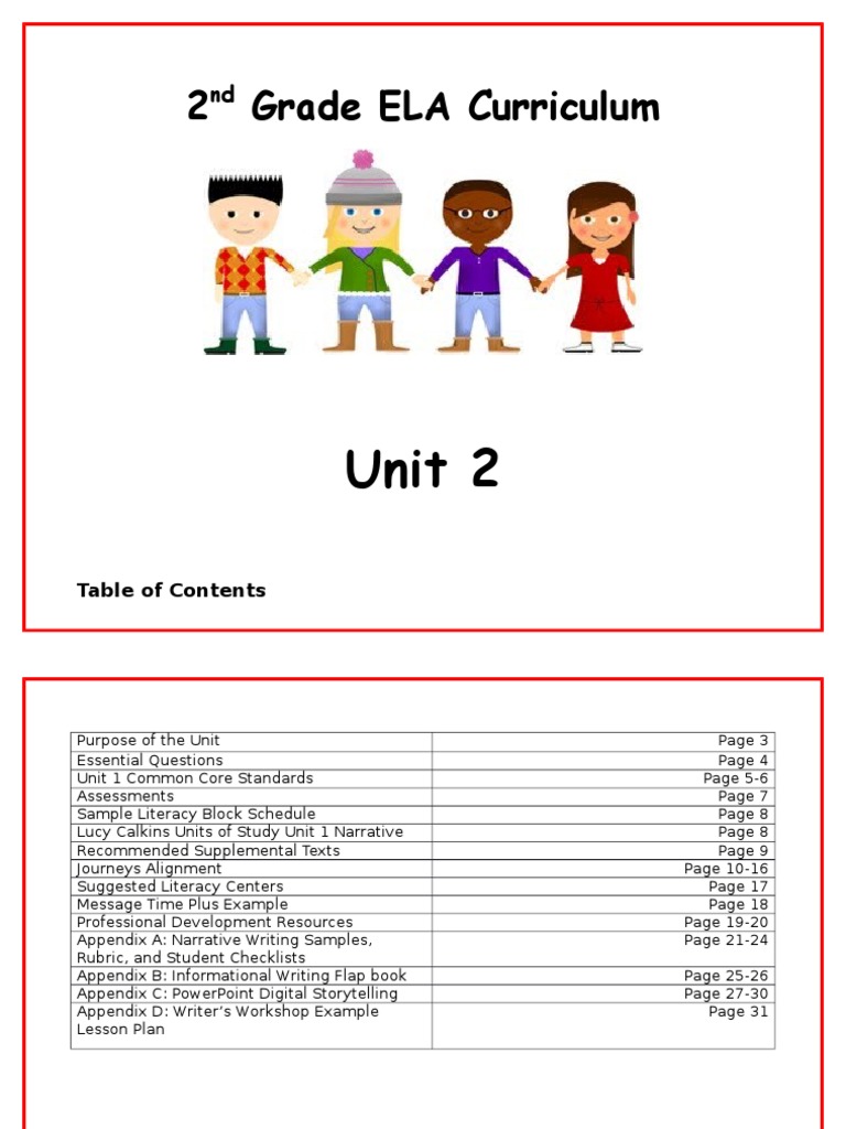 Second Grade Ela Curriculum Unit 2-2 | PDF | Reading (Process) | Phonics